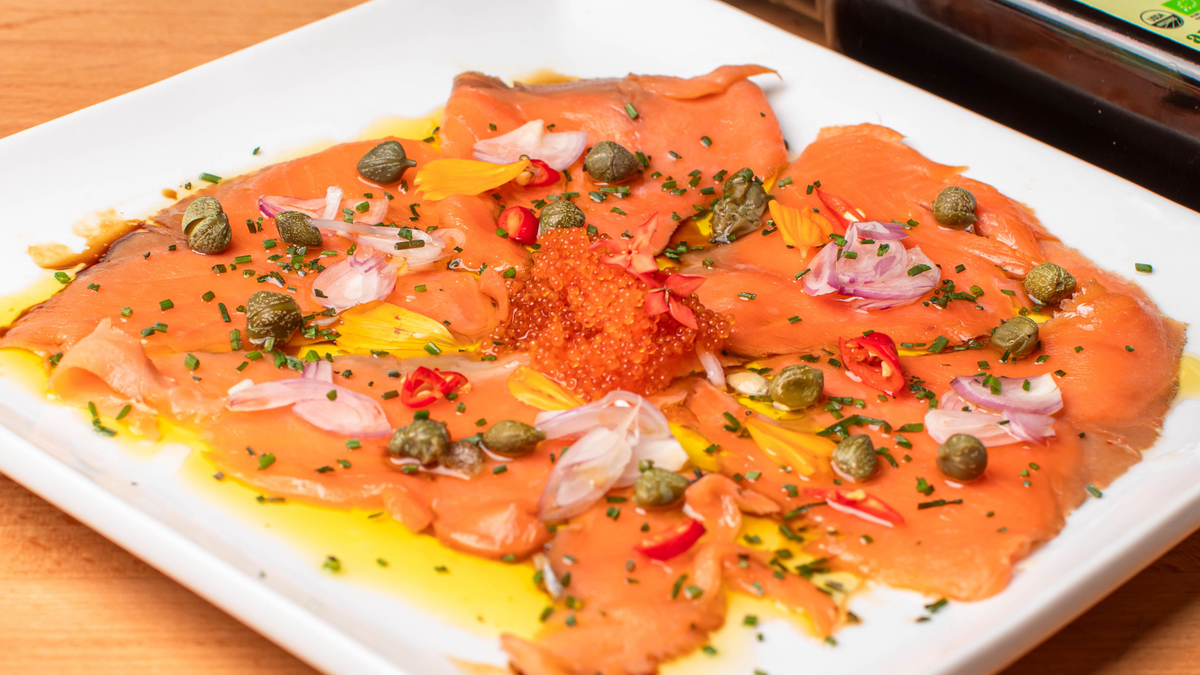 Salmon Crudo With Citrus Amino Dressing – CÓCOES